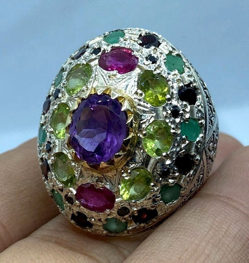 Beautiful Original Amethyst Ruby Peridot Blue Sapphire Emerald Heavy ...