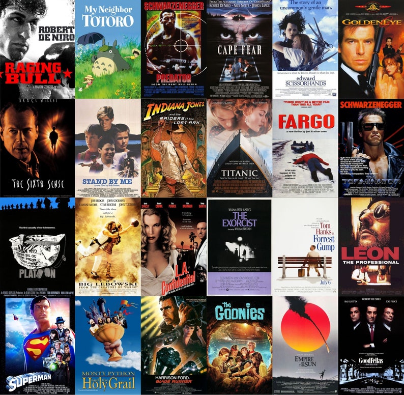 100 Vintage Movie Posters: 70s-90s Retro Film Art (digital Download) - Etsy
