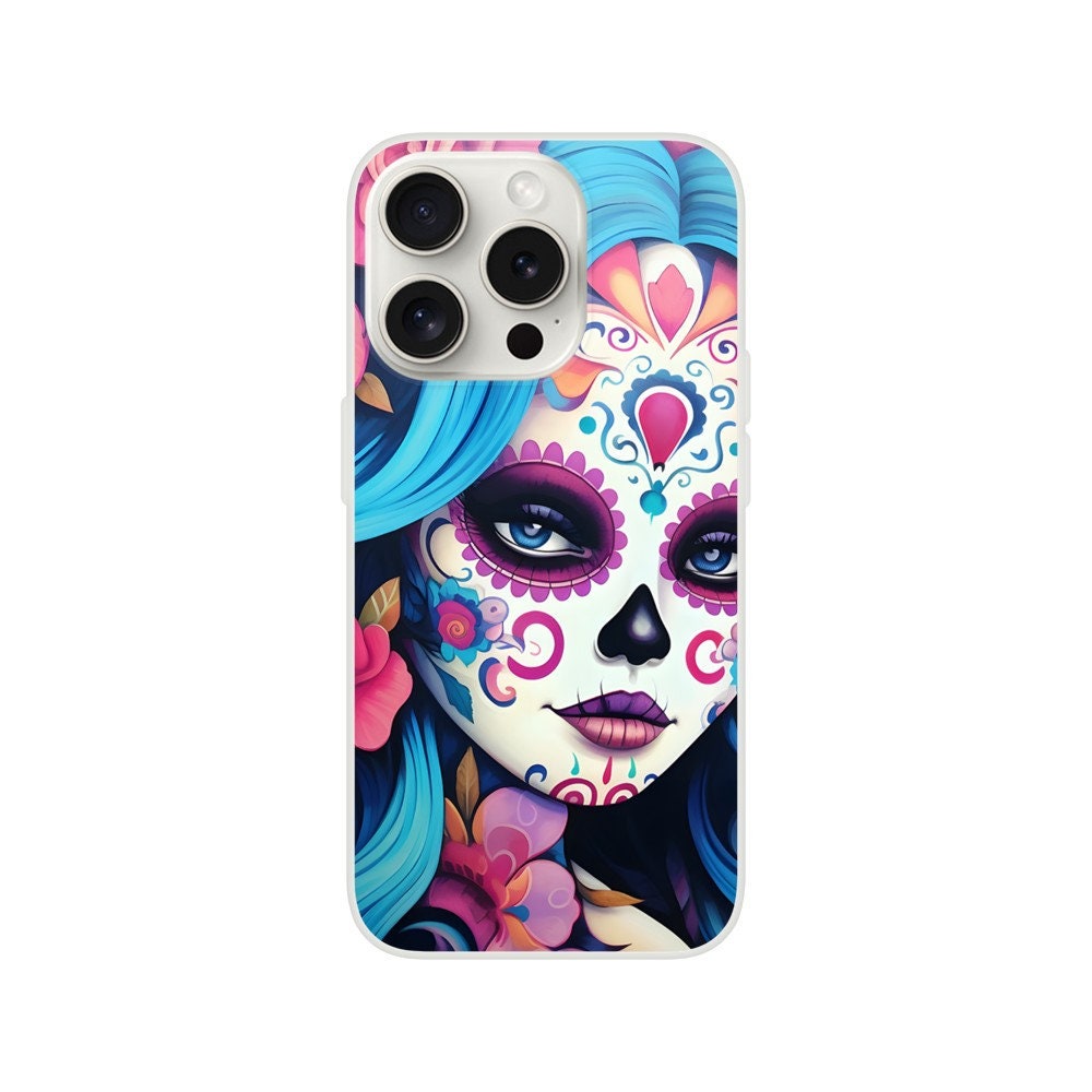 Mexican Heritage Sugar Skull Phone Case Iphonesamsung, Flexi, Gothic ...