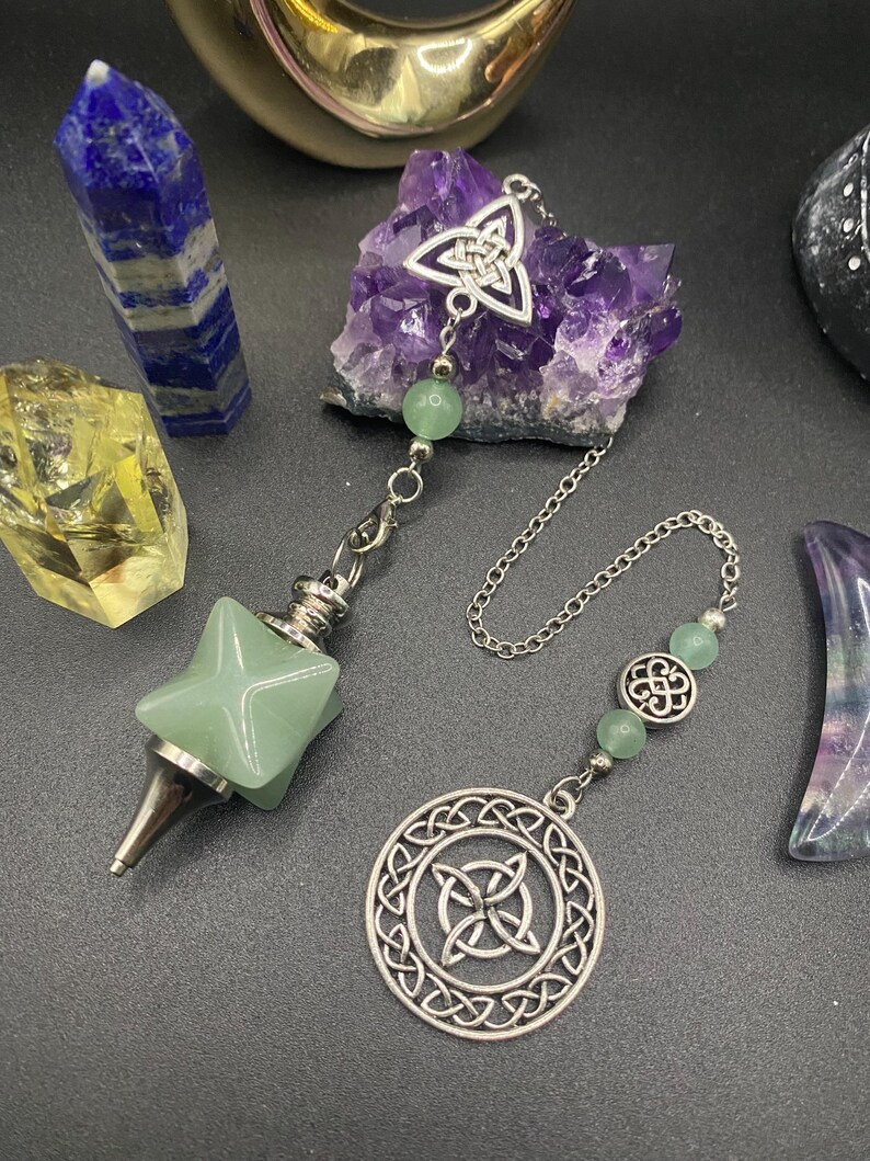 Adventurine Merkaba Star Pendulum Customizable - Etsy