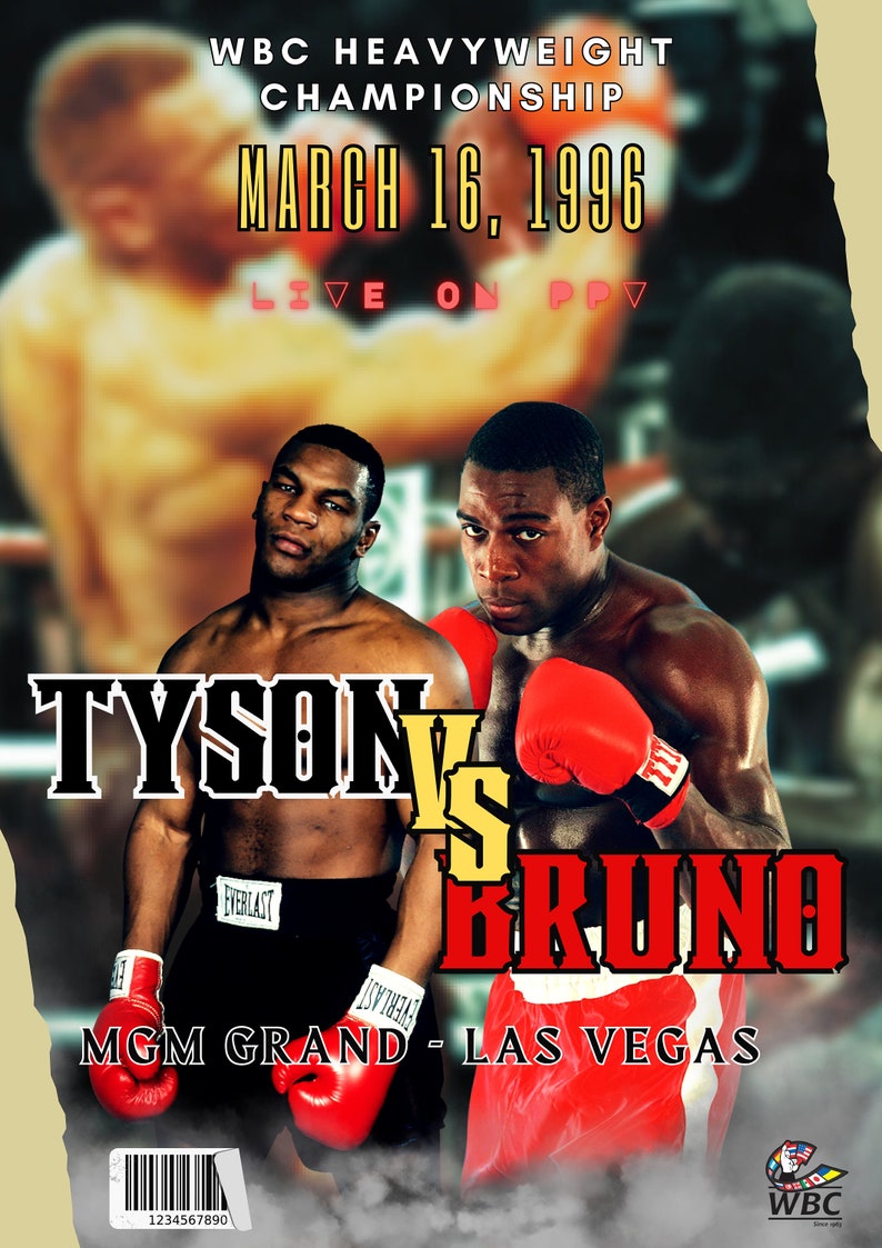 Mike Tyson Tyson Vs Bruno Digital Printable Poster - Etsy