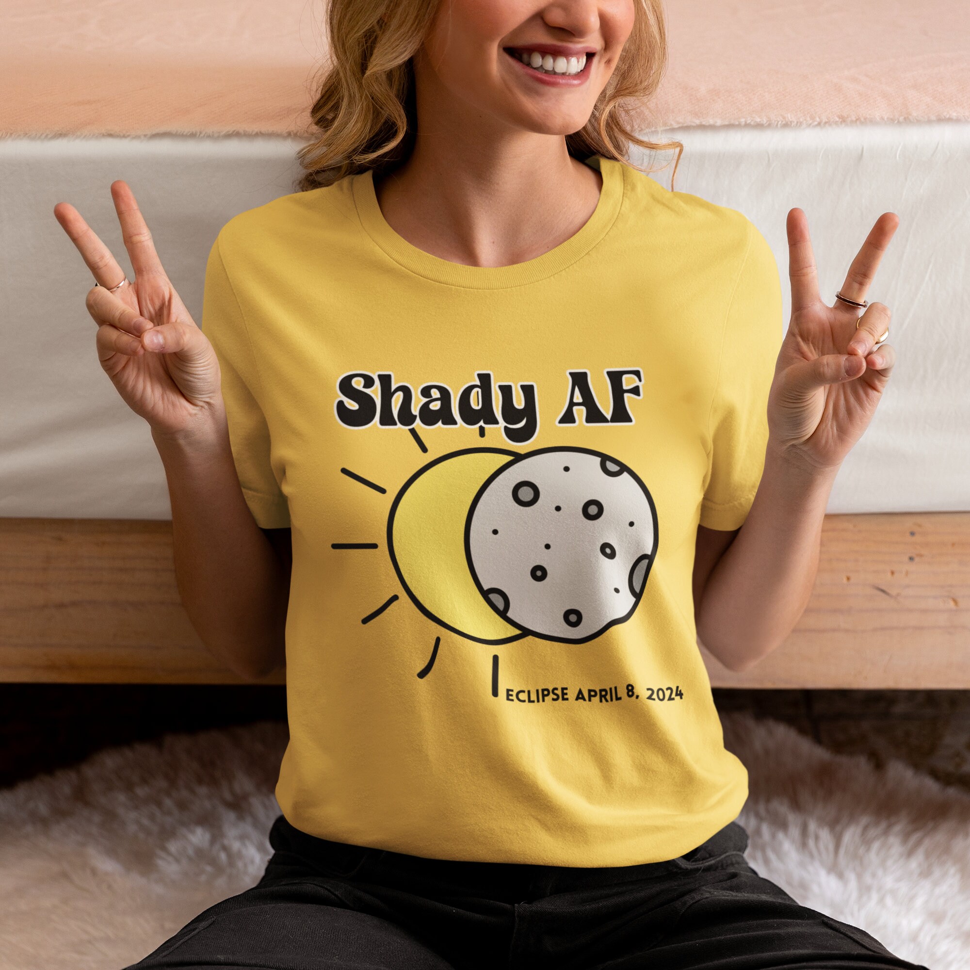 Shady AF Solar Eclipse 2024 Shirt, Funny Solar Eclipse Shirt, Mens Solar Eclipse Shirt, Family ...