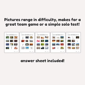 Fun Picture Quiz Bundle, Picture Round for Pub Quiz, Printable Pub Quiz ...