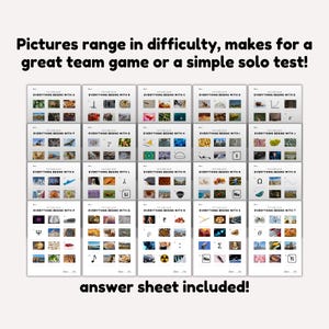 Fun Alphabet Picture Quiz Bundle, Everything Begins With..., Pub Quiz ...