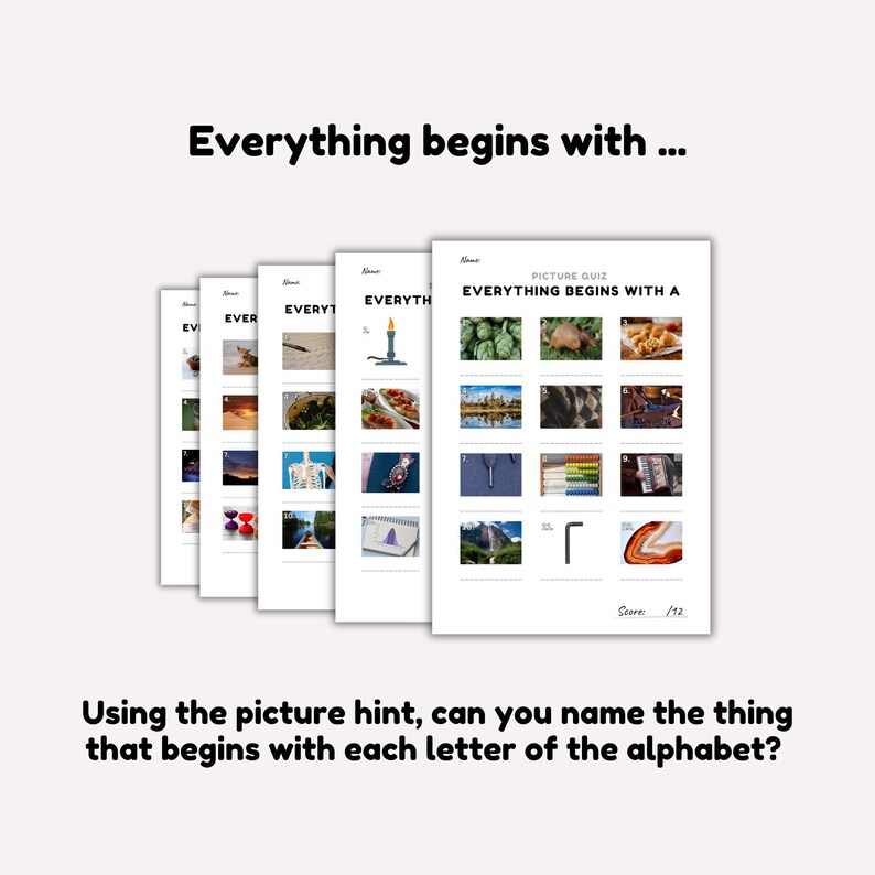 Fun Picture Quiz Bundle, Picture Round for Pub Quiz, Printable Pub Quiz ...