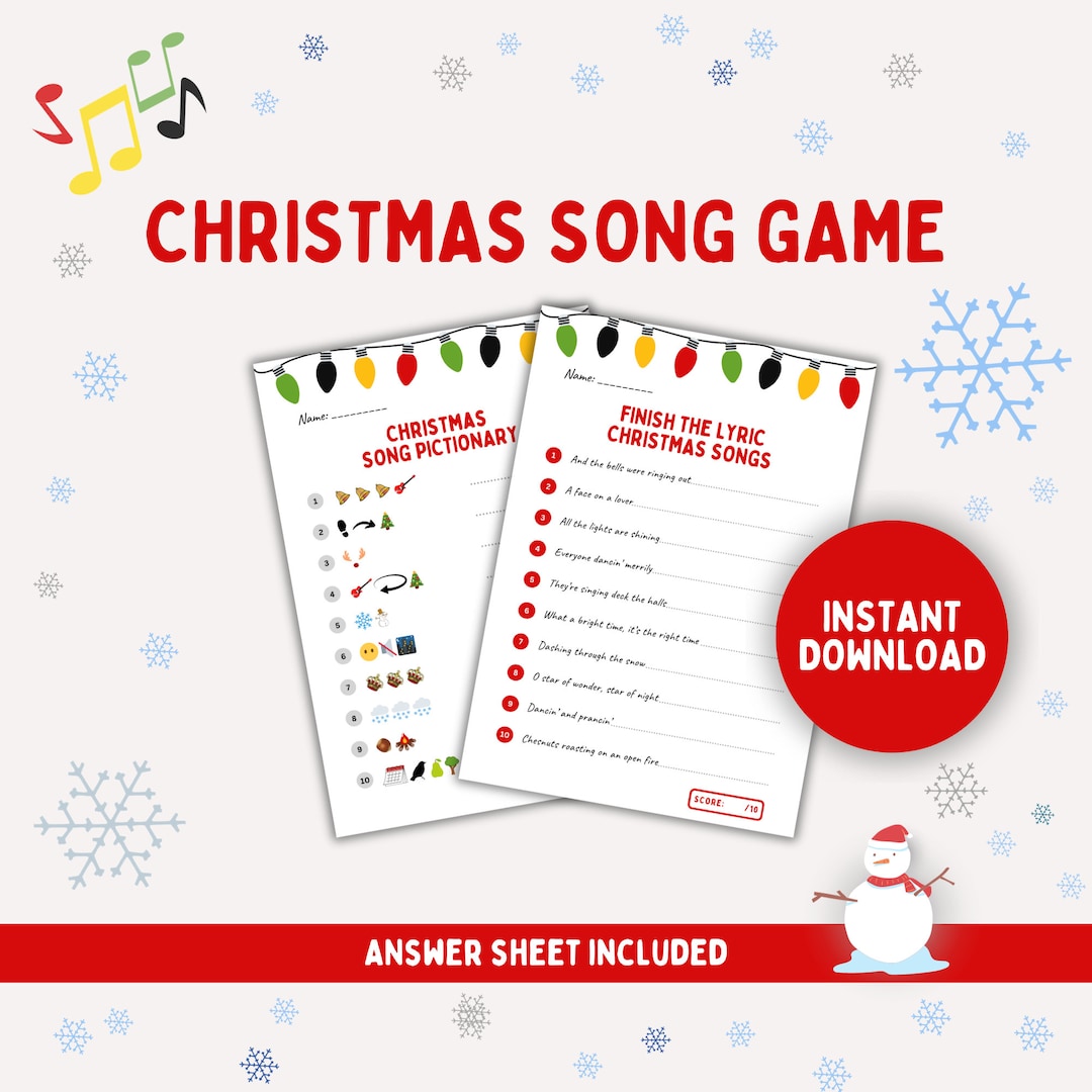 Fun Christmas Party Game, Christmas Pictionary Emoji Game, Christmas ...