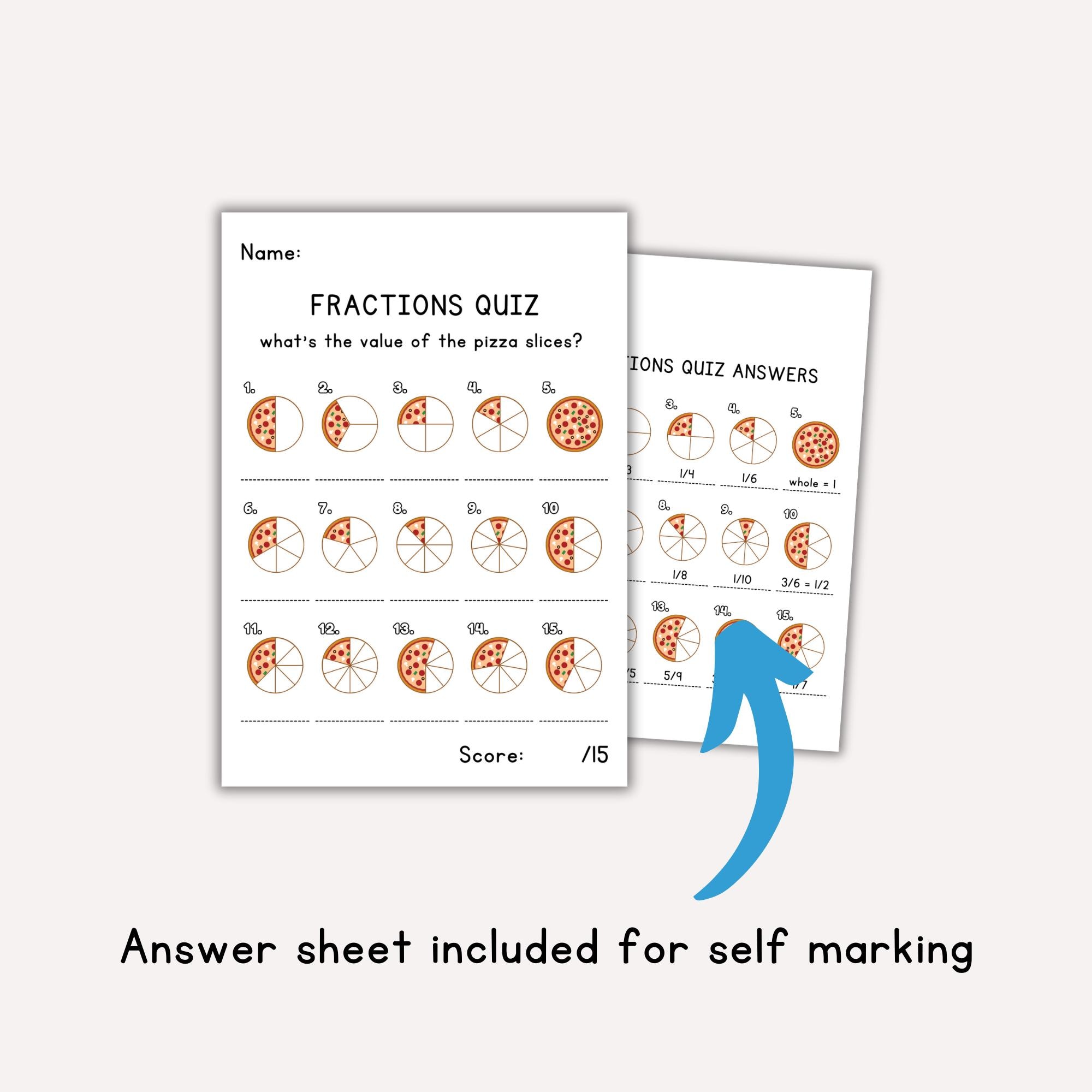 Pizza Fractions Worksheet, Learn Fractions, Maths Printable - Printable ...