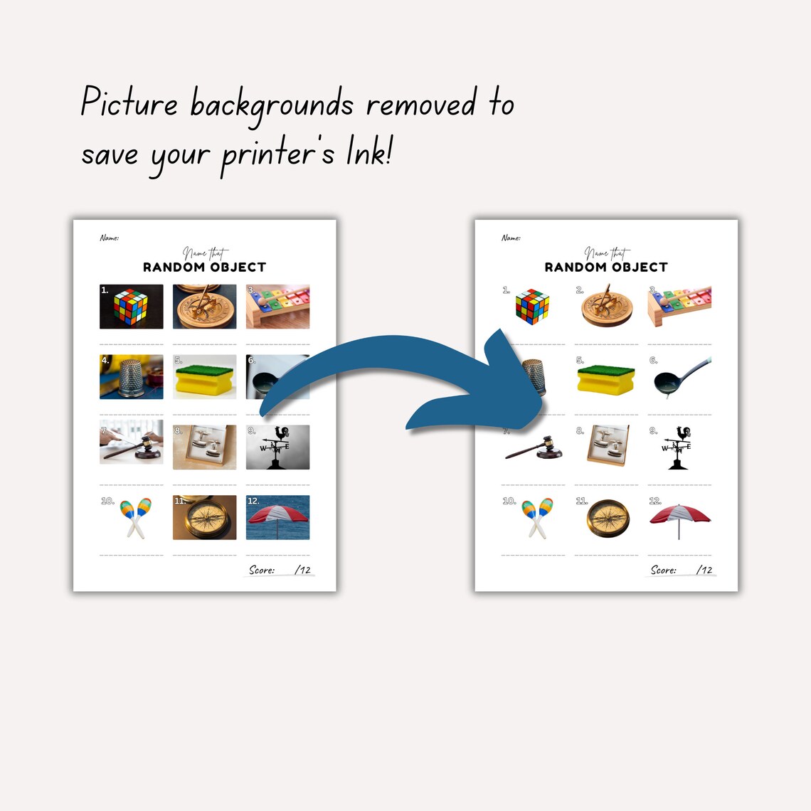 Fun Printable Picture Quiz, Guess the Object Game - Instant Download - Etsy