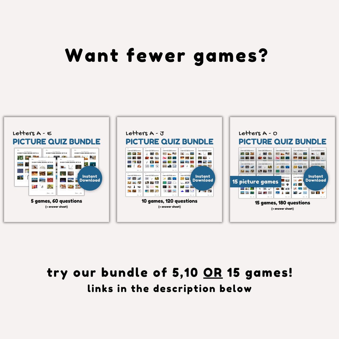 Fun Alphabet Picture Quiz Bundle, Everything Begins With..., Pub Quiz ...