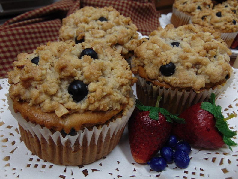 FAKE Blueberry JUMBO Muffins (set of 3) - Etsy