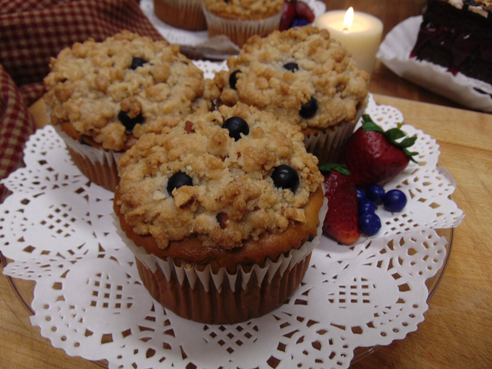 FAKE Blueberry JUMBO Muffins (set of 3) - Etsy