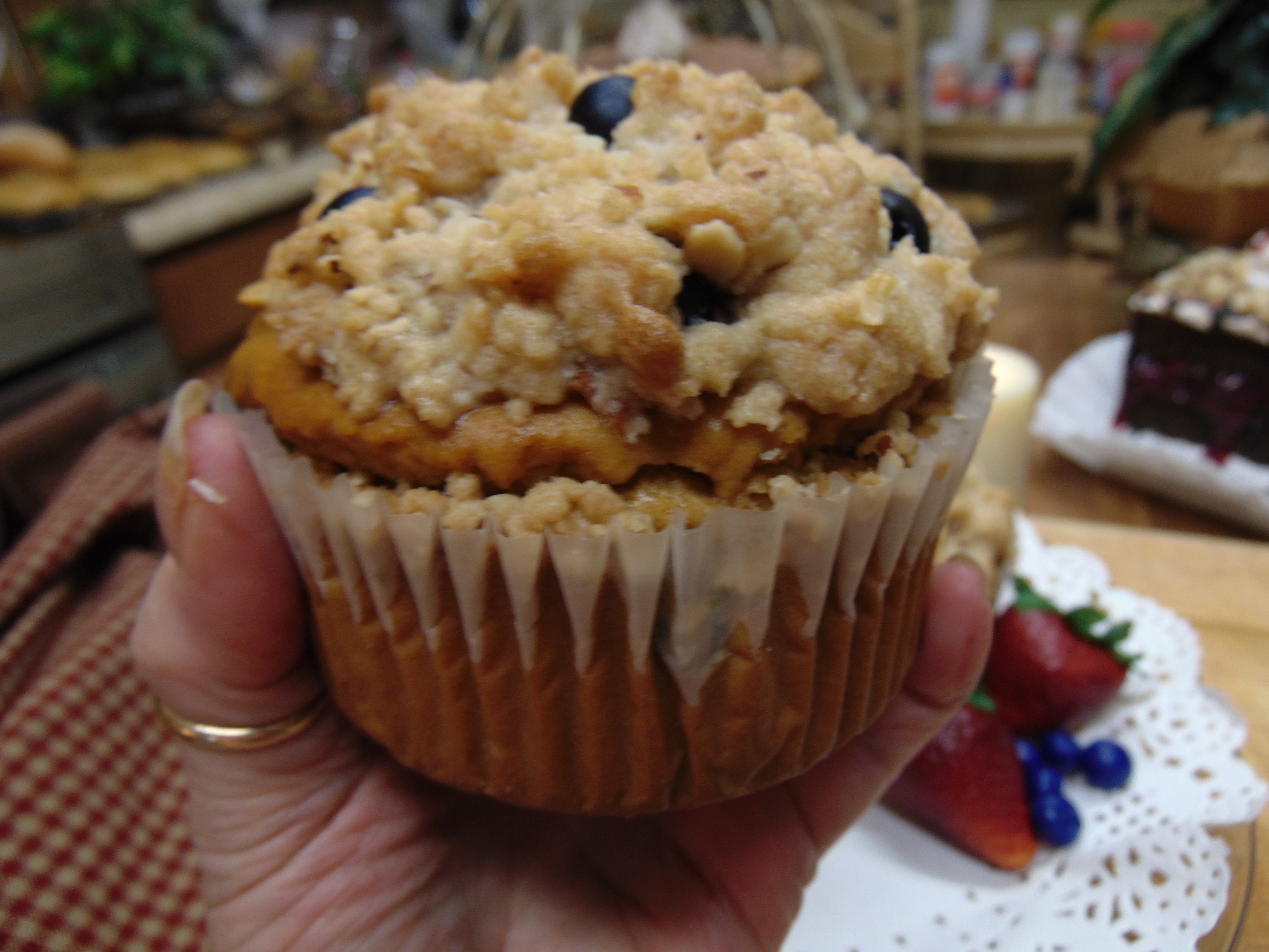 FAKE Blueberry JUMBO Muffins (set of 3) - Etsy