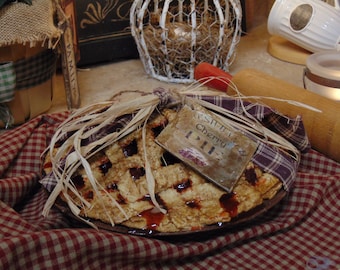 Faux Cherry Pie Fake Large 10in Pies Dessert Display Kitchen Food Decor ...