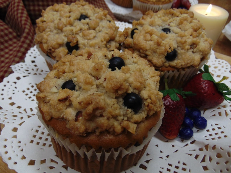 FAKE Blueberry JUMBO Muffins (set of 3) - Etsy