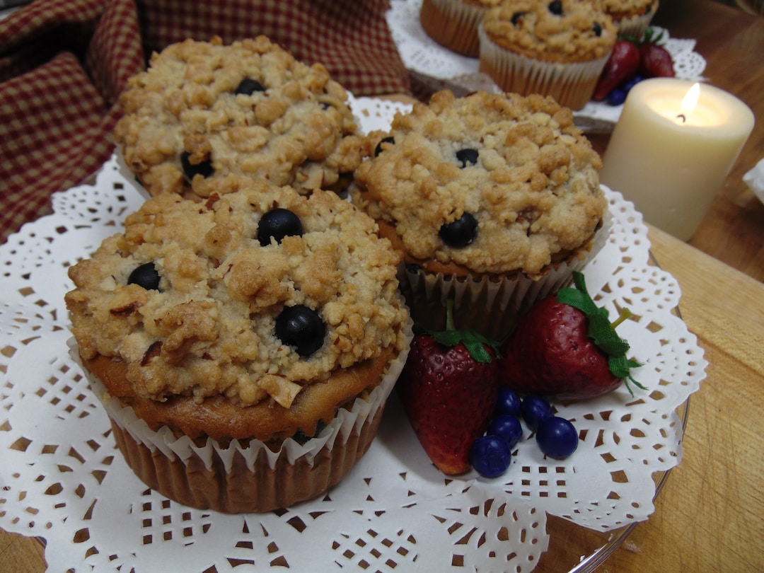 FAKE Blueberry JUMBO Muffins (set of 3) - Etsy