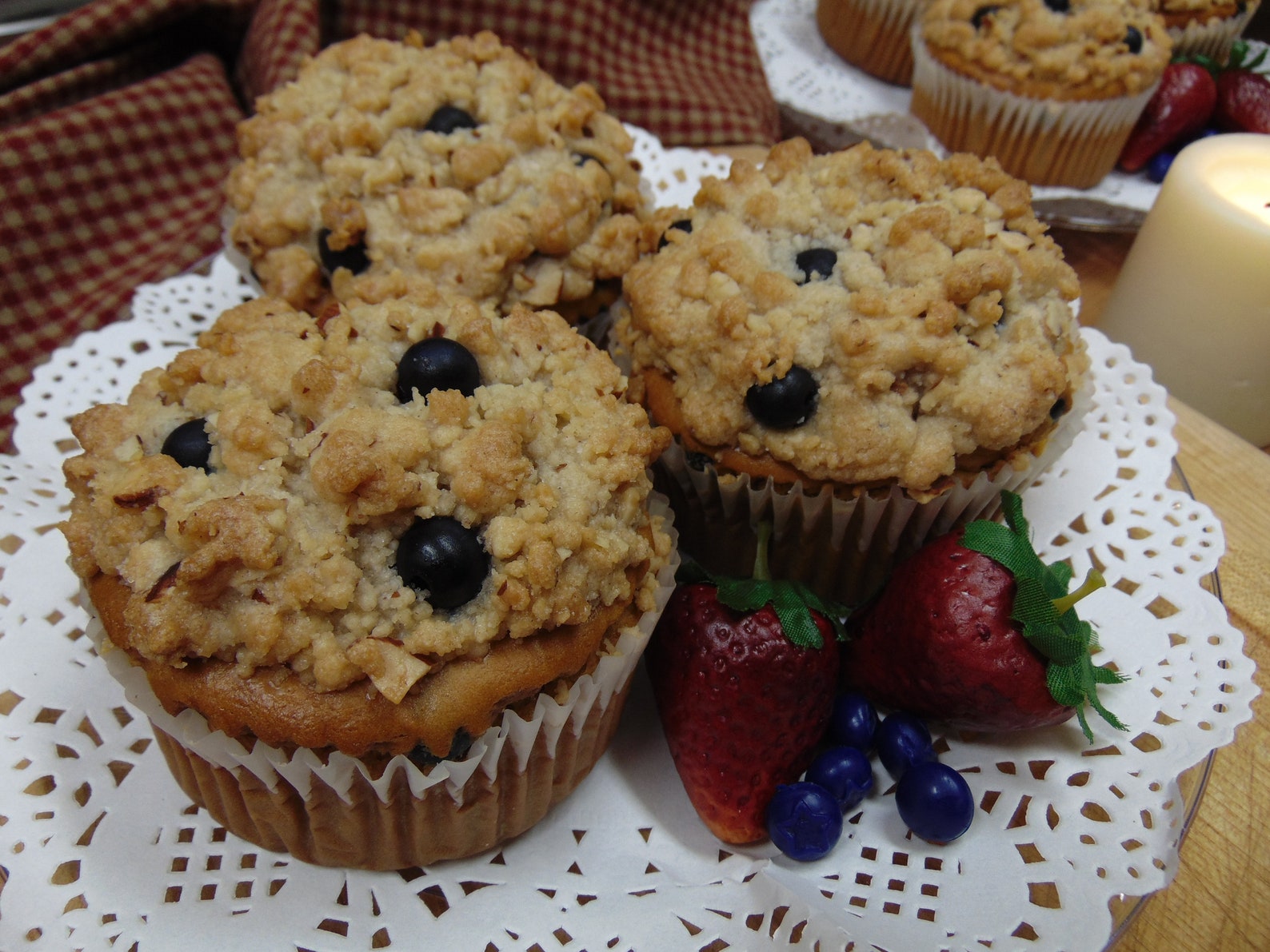 FAKE Blueberry JUMBO Muffins (set of 3) - Etsy