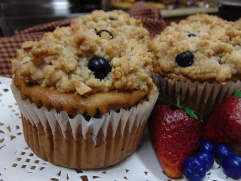FAKE Blueberry JUMBO Muffins (set of 3) - Etsy