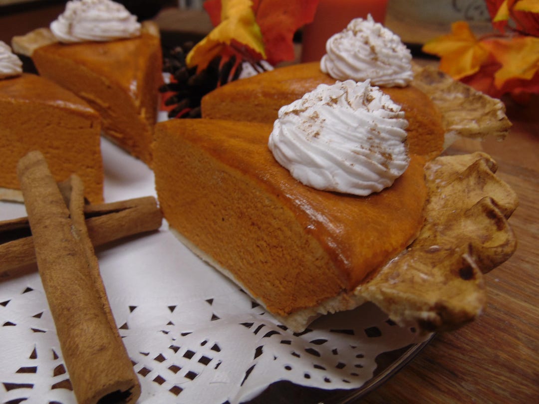 FAKE Pumpkin Pie Slices (set of 4) - Etsy