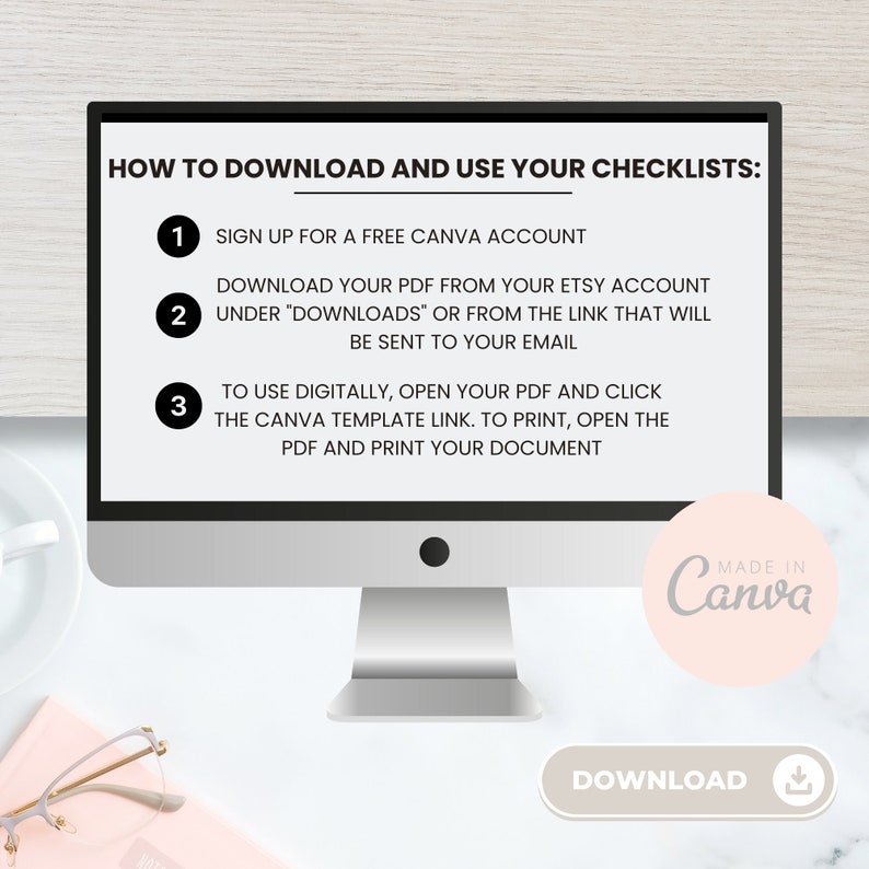 Printable Moving Checklist Bundle, Editable Canva Checklist Template ...