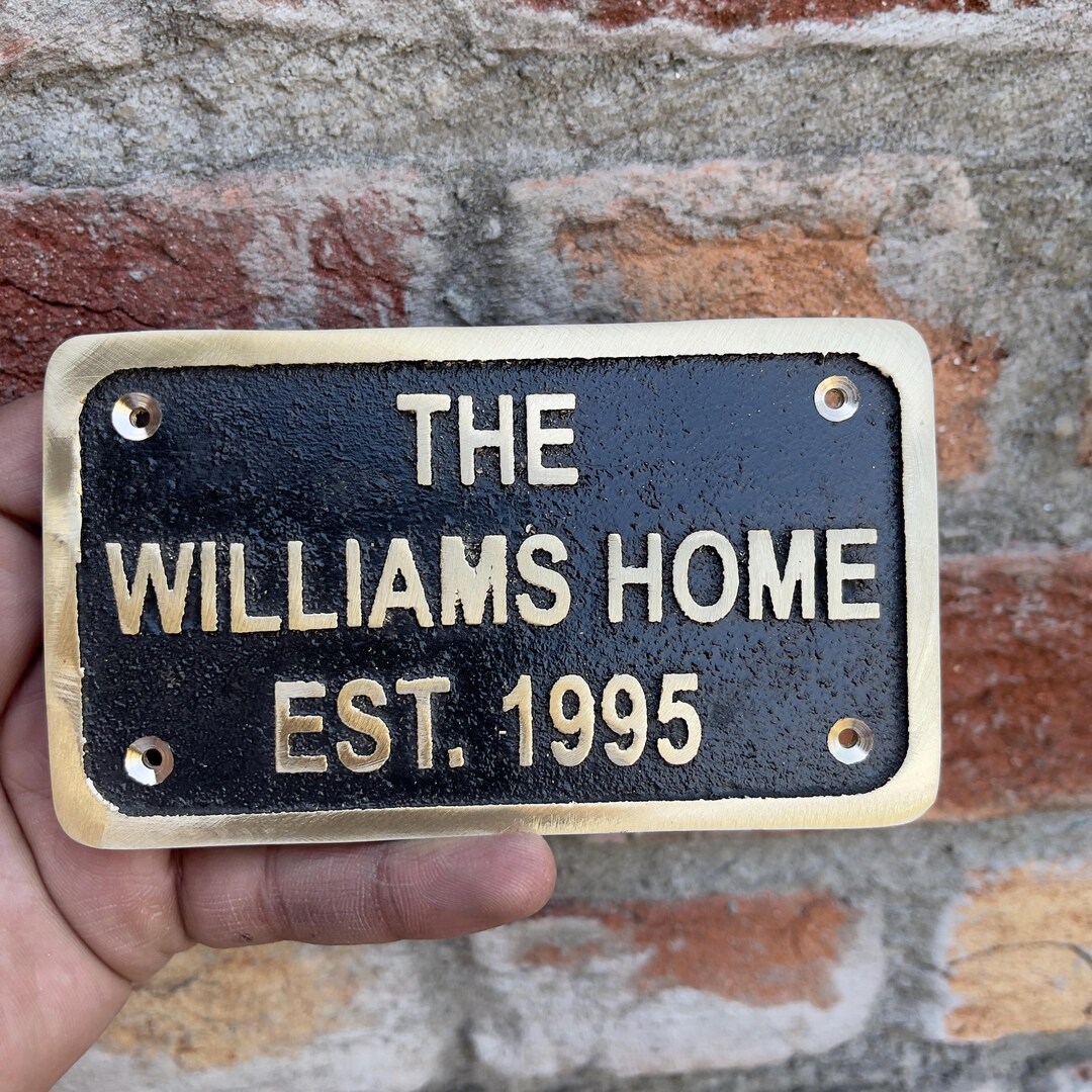 Customized Classic Brass Signs - Nautical Signs and Plaques - Heavy ...