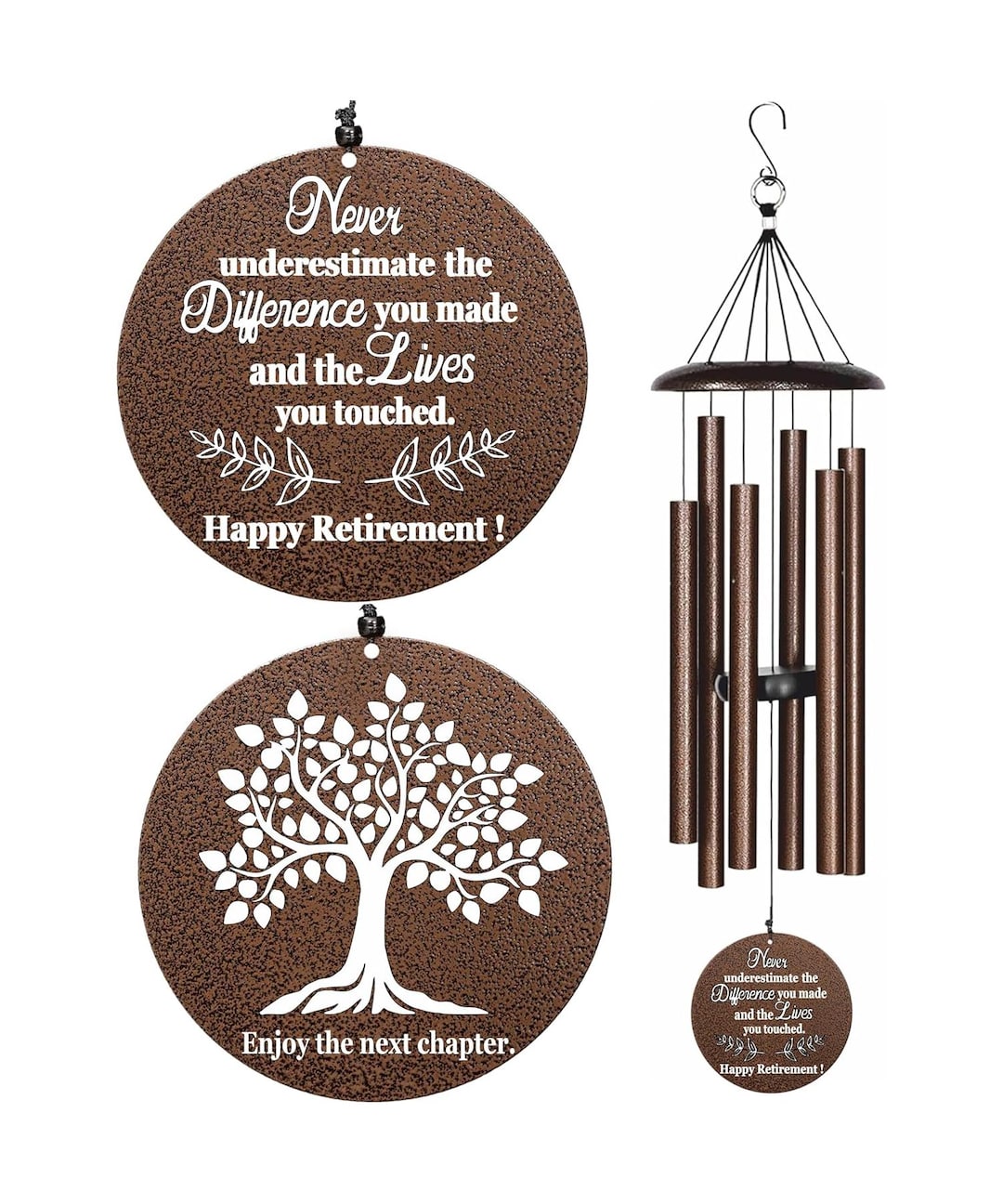 Retirement Wind Chimes: Bronze Aluminum, Happy Retirement Gift (32") - Etsy