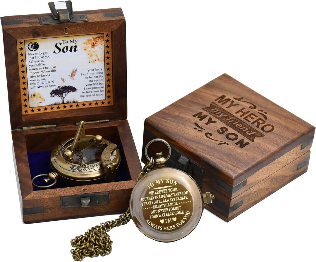 Personalized Sundial Compass, Vintage Compass, Your Own Handwriting ...