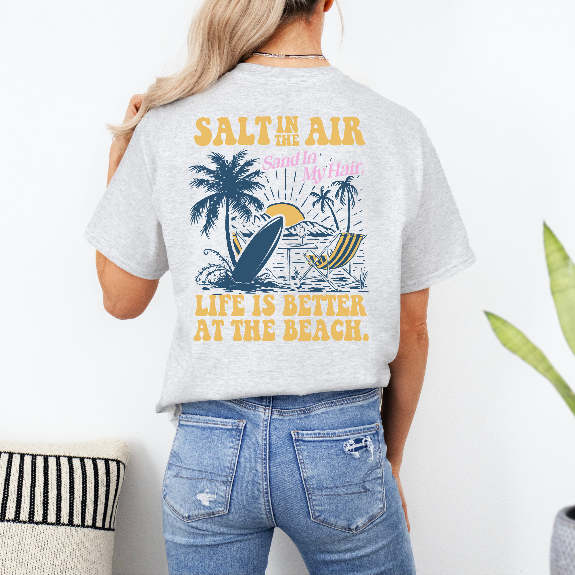 Coastal Surf Shirt Trendy Beachy T-shirt Oversized Surf Tee Coconut ...