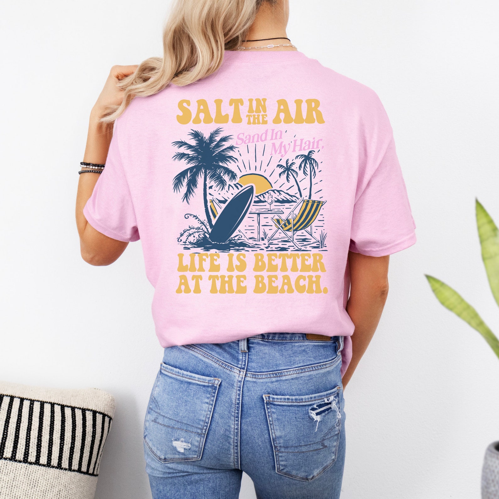 Coastal Surf Shirt Trendy Beachy T-shirt Oversized Surf Tee Coconut ...