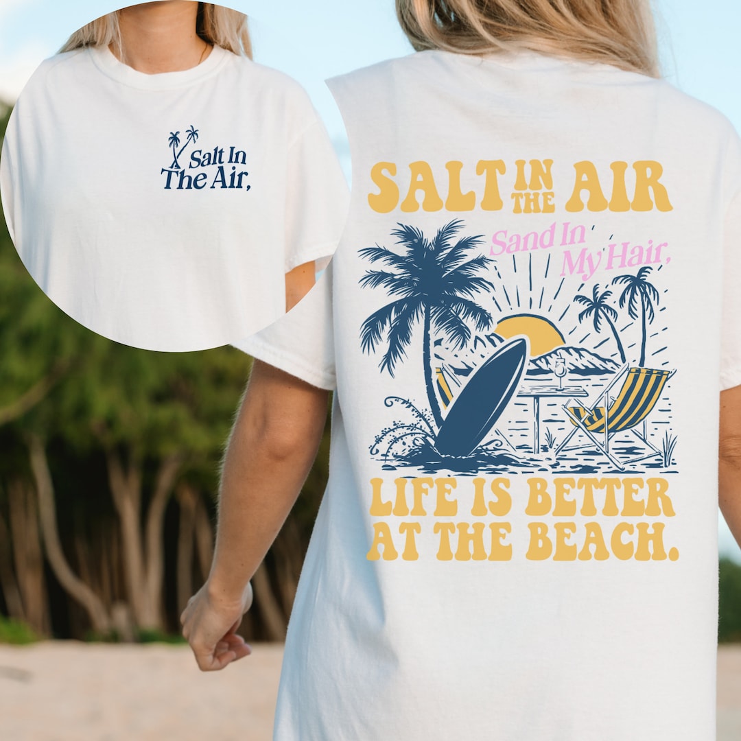Coastal Surf Shirt Trendy Beachy T-shirt Oversized Surf Tee Coconut ...