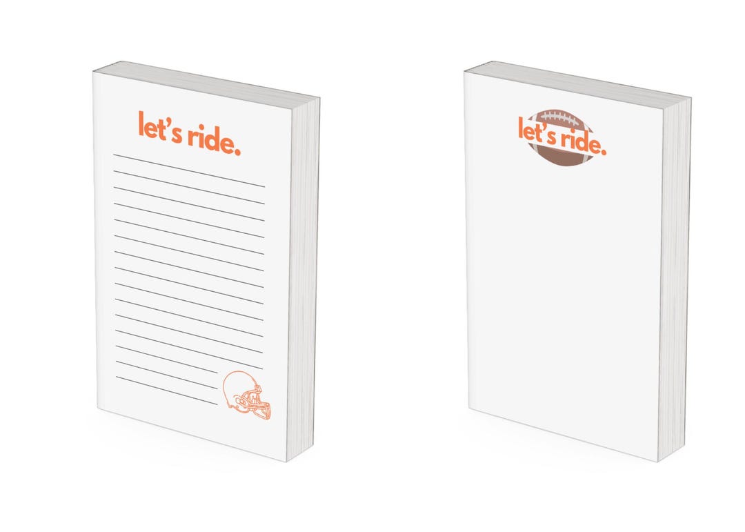 Denver Football Notepad | Broncos Inspired | Sports Memo Pad | Denver ...