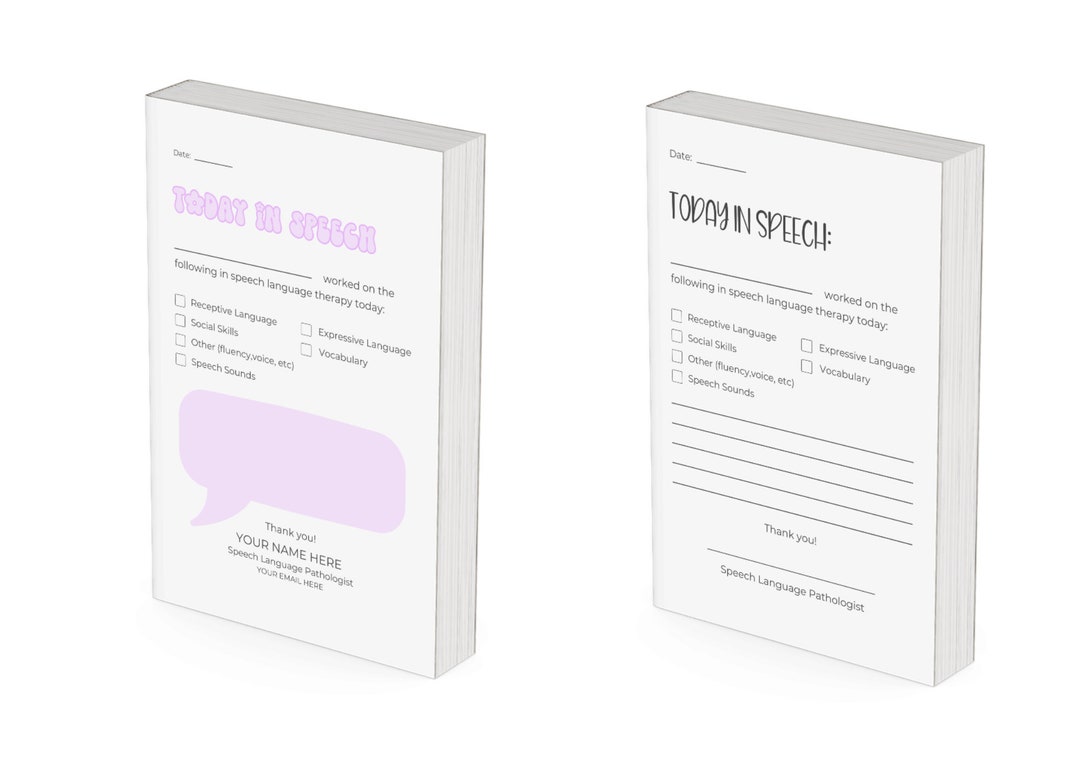 Speech Pathologist Notepad: Therapy Session Planner - Etsy