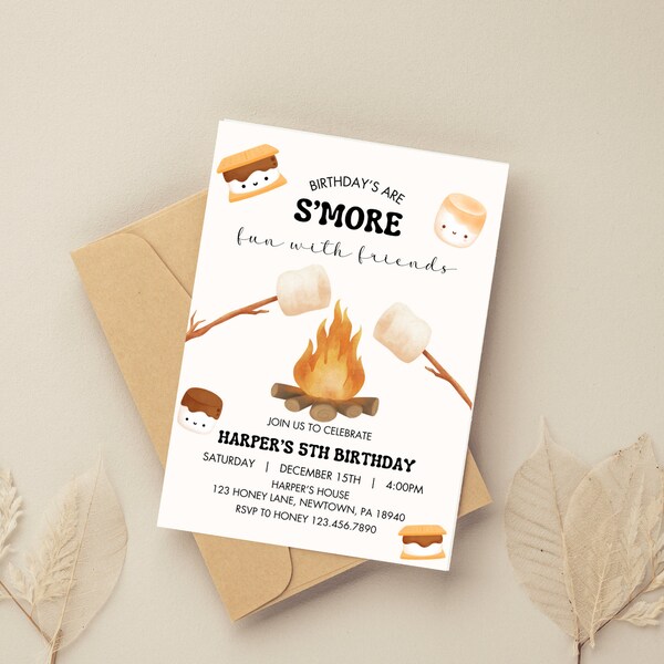 Campfire Invitations - Etsy