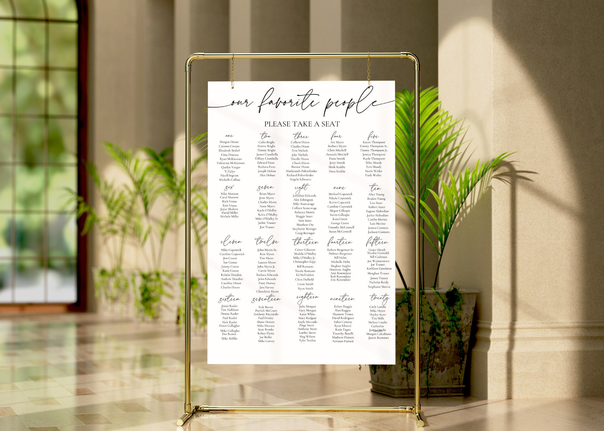 Wedding Seating Chart | Printed Seating Chart | Custom Seating Chart ...