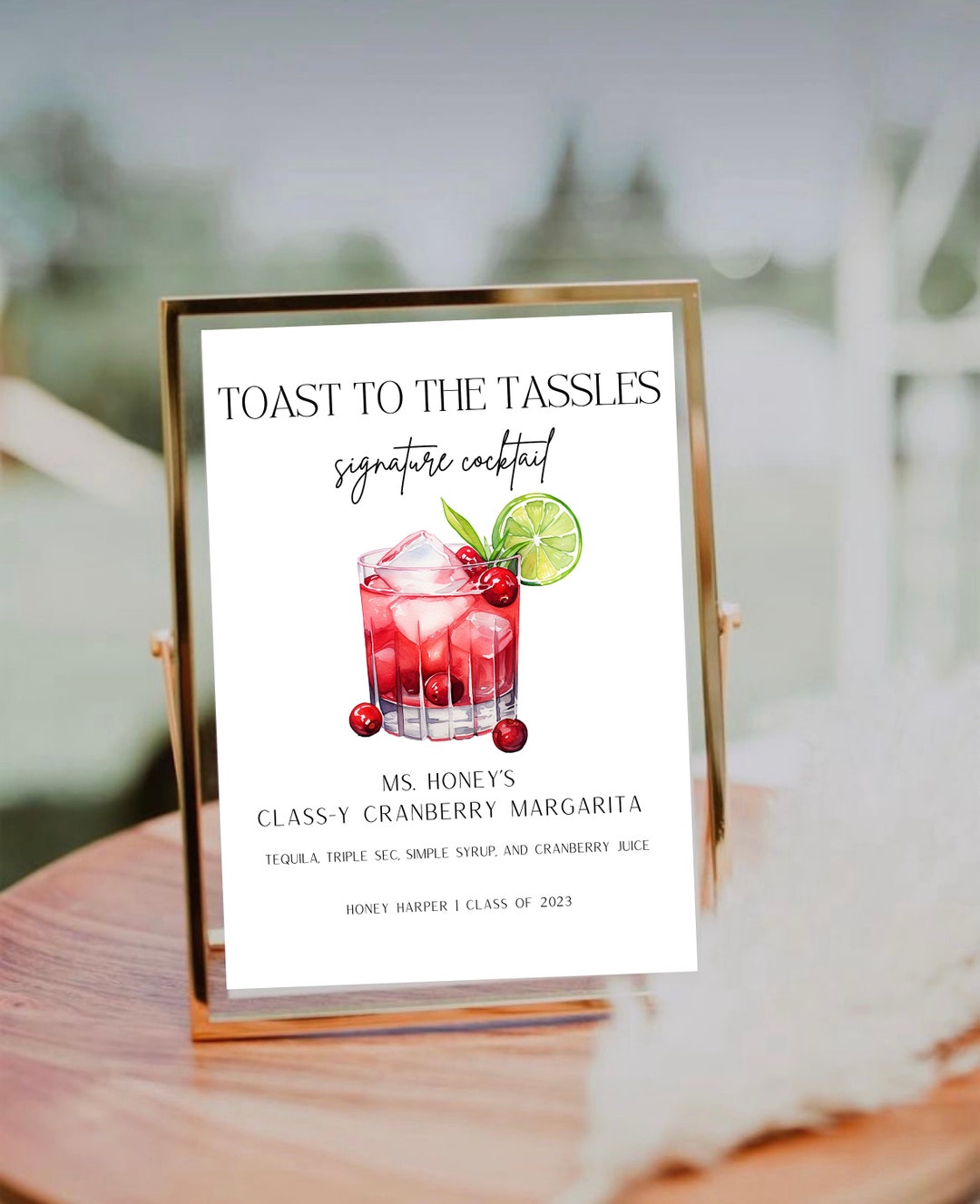 Custom Bar Sign Printed Drink Menu Drink List Signature - Etsy