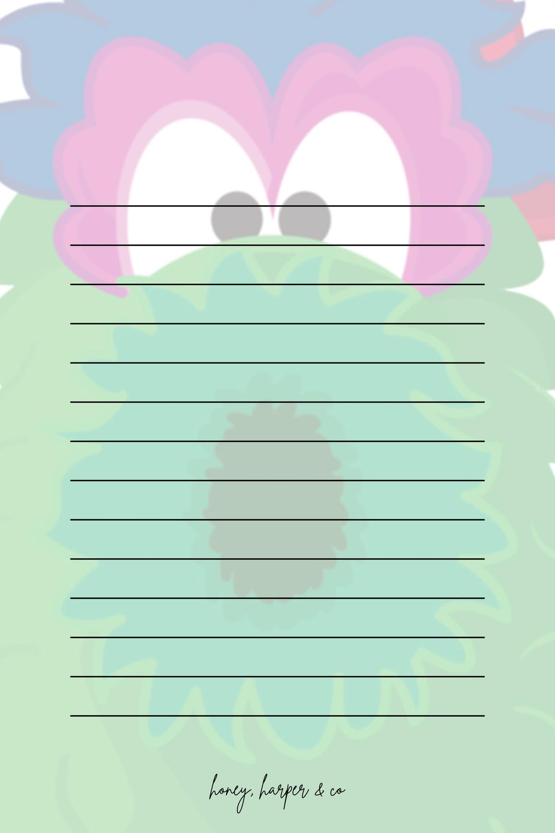 Phillies Mascot Notepad Phanatic Sports Memo Pad Phillies Mascot ...