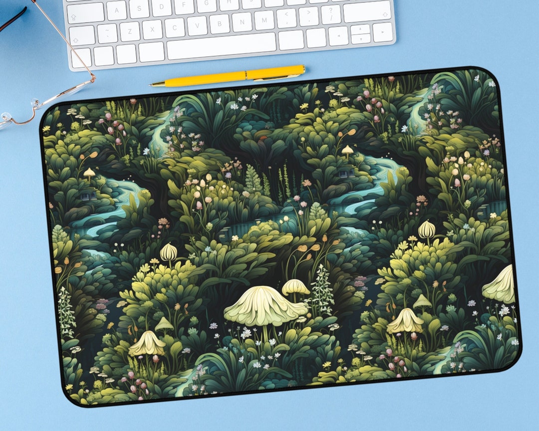 Whimsical Fairy Desk Mat, Greenery Desk Mat, Cottagecore Desk Mat, Gift ...
