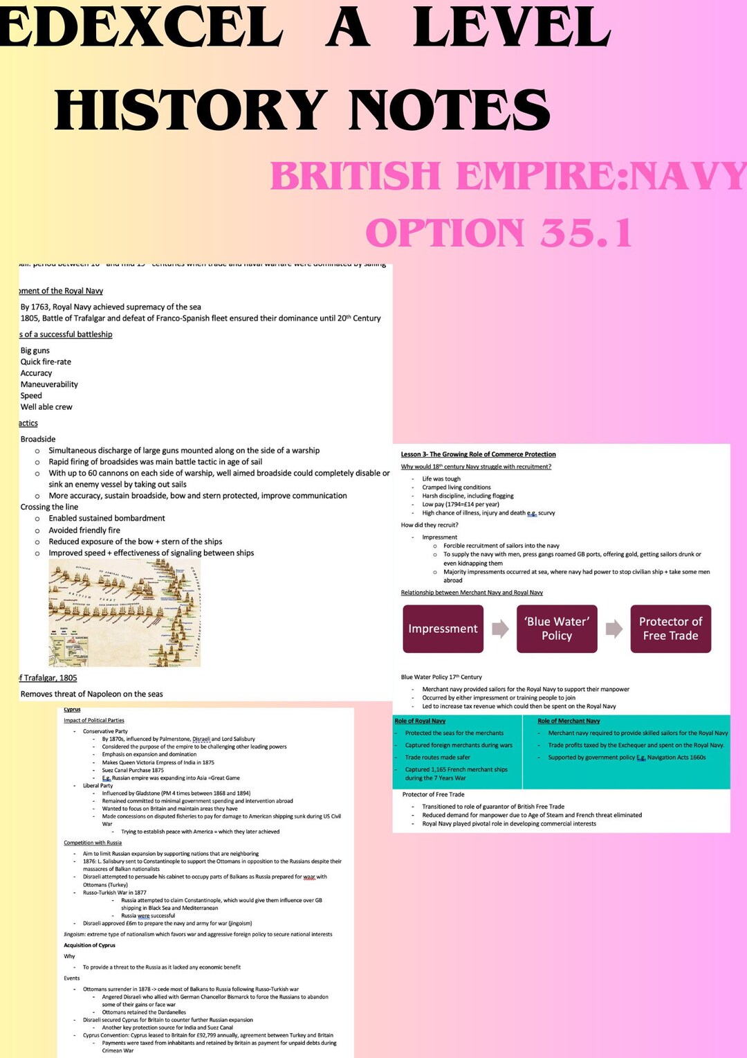 EDEXCEL A Level History: British Empire Navy Notes - Etsy