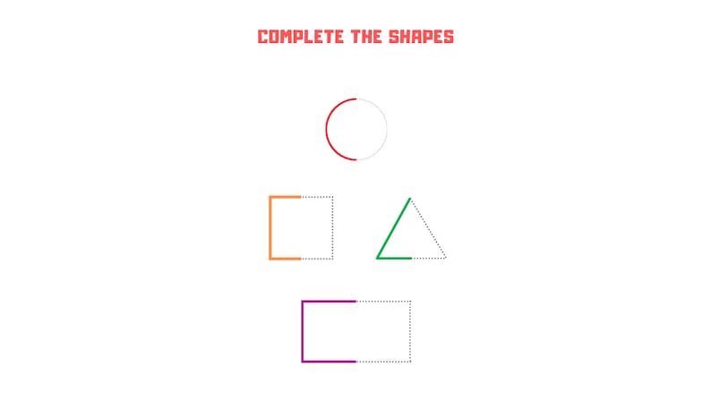 Preschool Shapes - Trace the Shapes- Pre-k Curriculum Worksheets ...