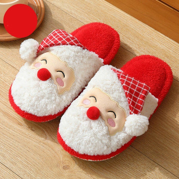 Santa Slippers - Etsy