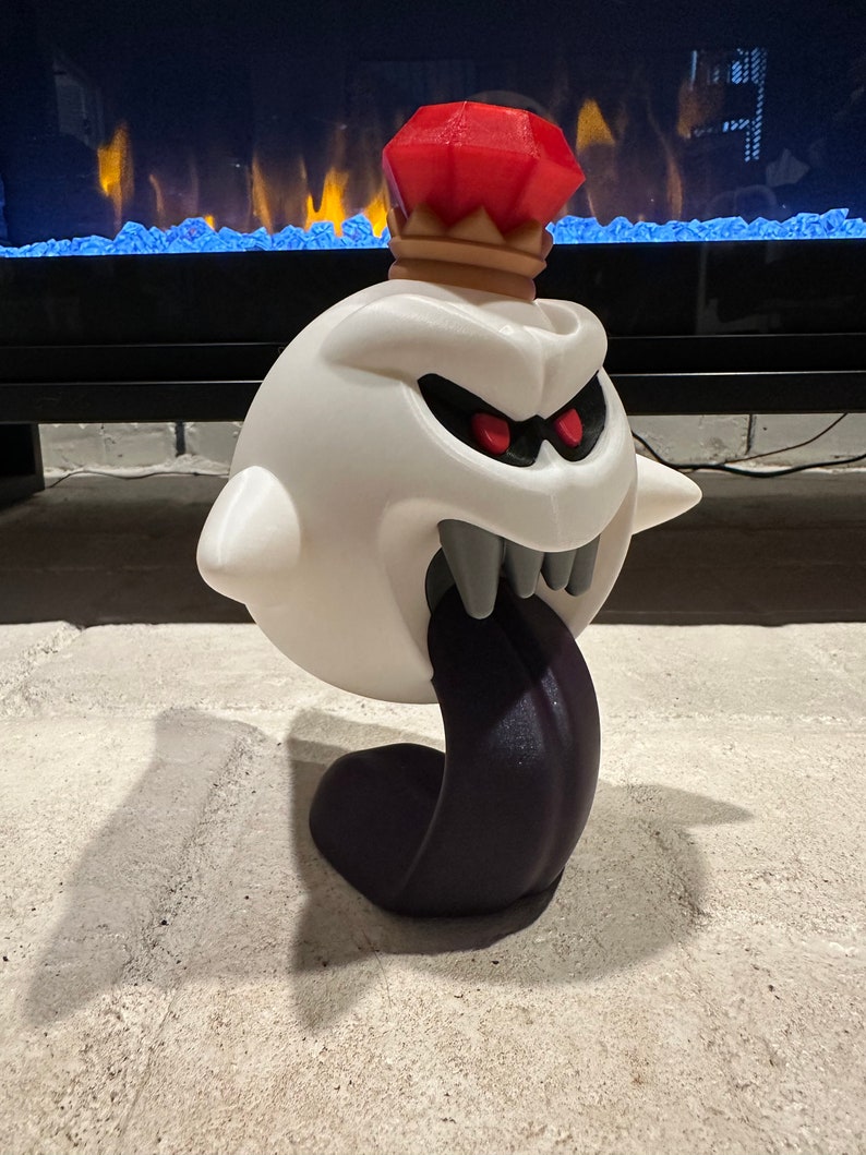 King Boo Figure With Removable Tongue - Mario Inspired 3D Printed ...