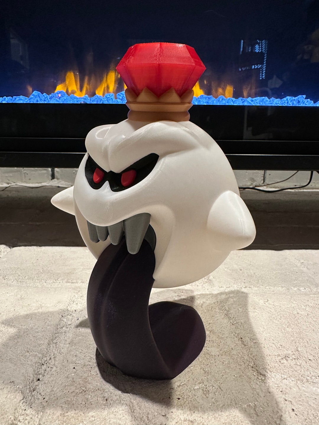 King Boo Figure With Removable Tongue - Mario Inspired 3D Printed ...