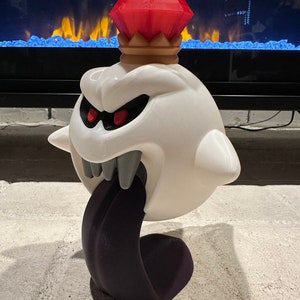 King Boo Figure With Removable Tongue - Mario Inspired 3D Printed ...