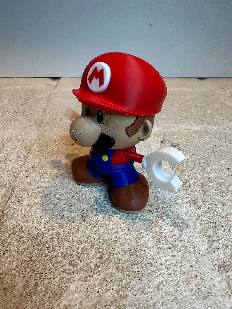3D Printed Rotating Toy Mario/luigi With Fully Articulated Arms ...