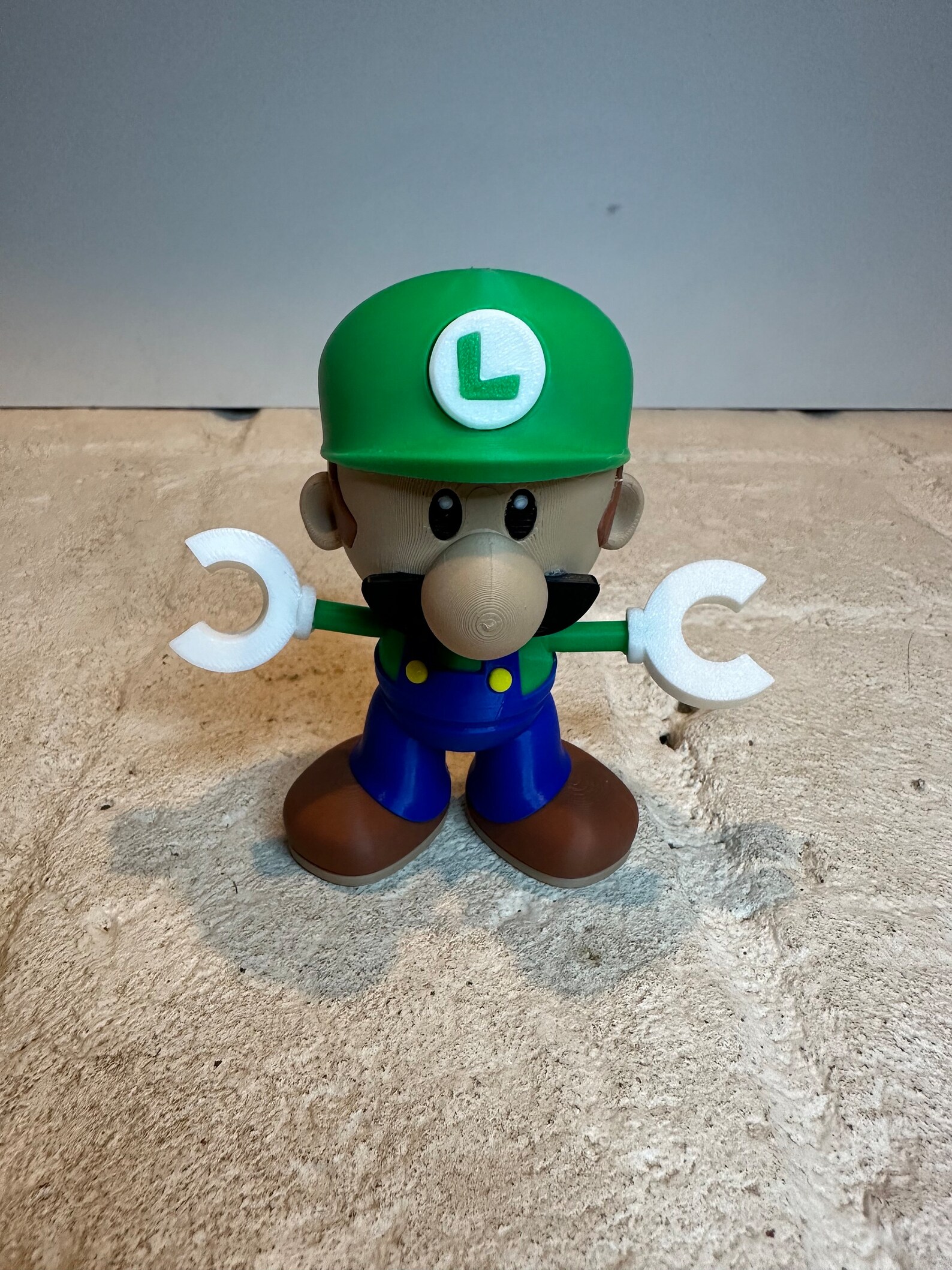 3D Printed Rotating Toy Mario/luigi With Fully Articulated Arms ...
