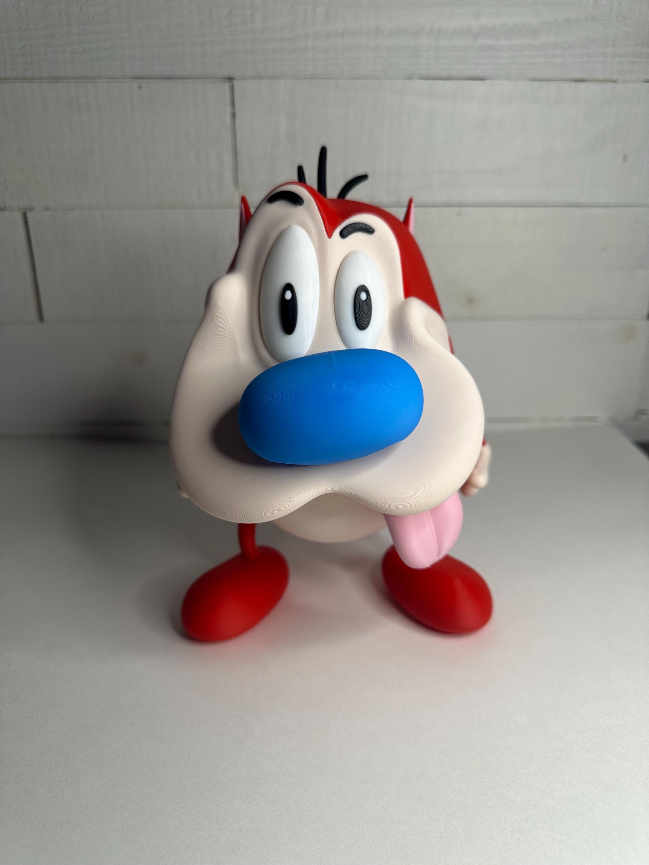 3D Printed Stimpy Figurine – Ren & Stimpy Inspired Collectible | Retro Cartoon Fan Art ...