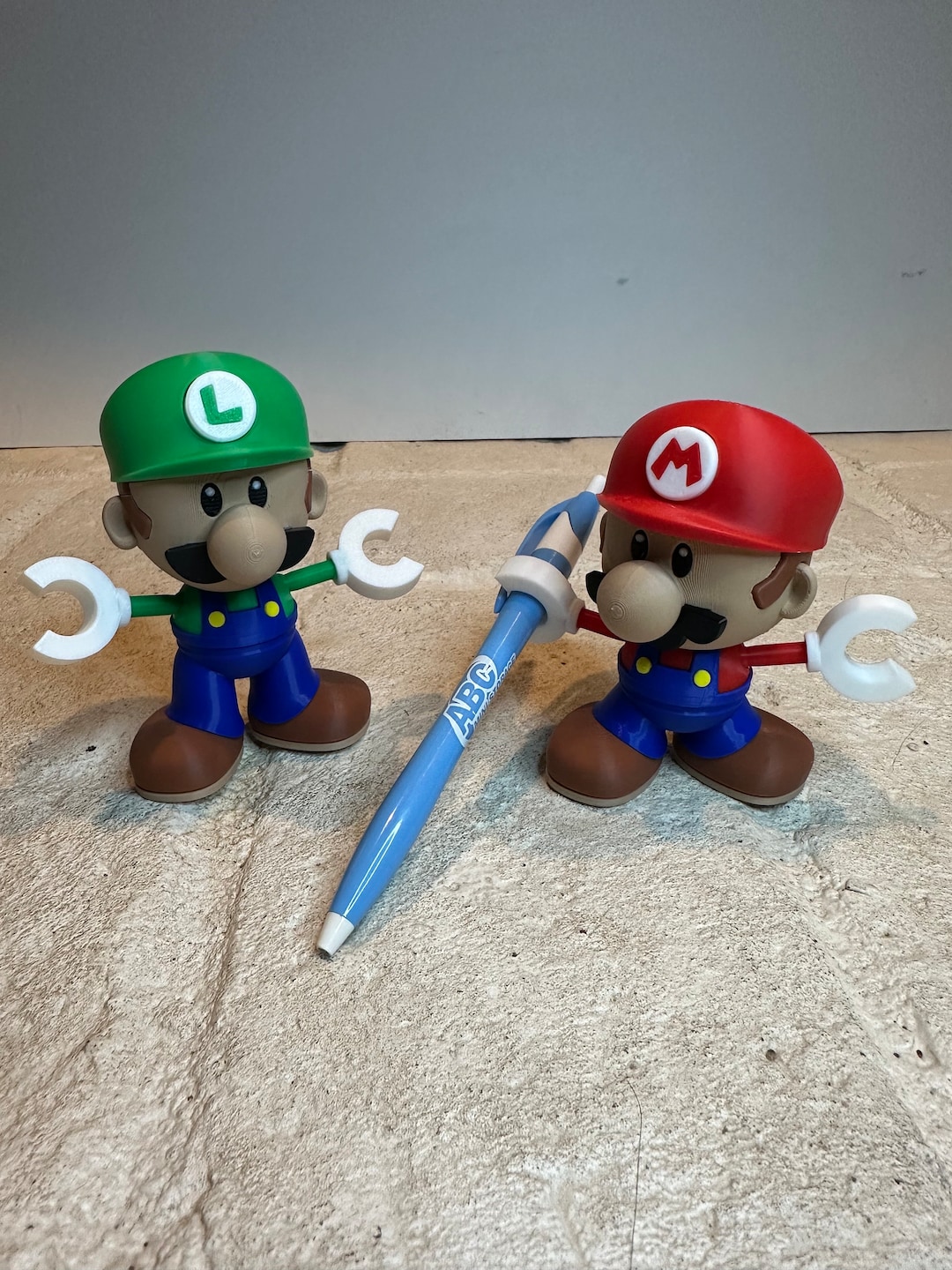 3D Printed Rotating Toy Mario/luigi With Fully Articulated Arms ...