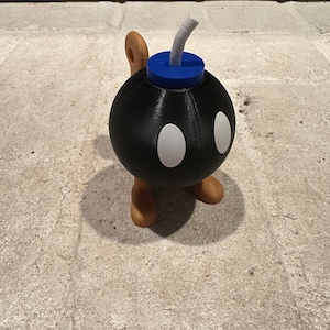3D Printed Bob-omb Figure - Mario Series - Sitting or Standing - 3.5 ...