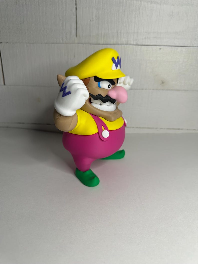 3D Printed Wario Figure – Mario-inspired Collectible | Custom Fan Art ...