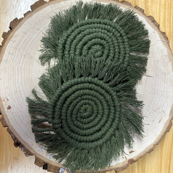 Macrame Coaster - Etsy