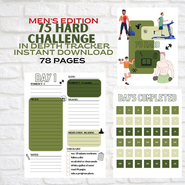 75 Hard Printable - Etsy
